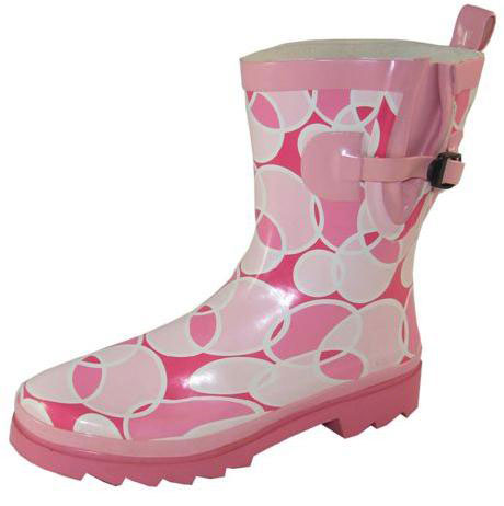 Ladies Short Ankle Wellies in Pink